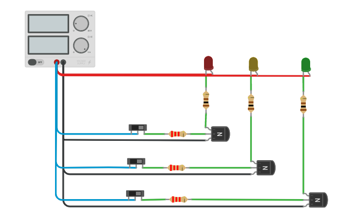 Circuit Design Water Level Indicator Transistors Tinkercad