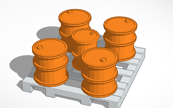 3D design Forklift oil cans - Tinkercad