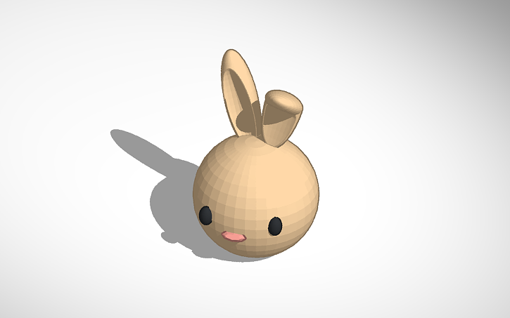 3D design cute bunny | Tinkercad