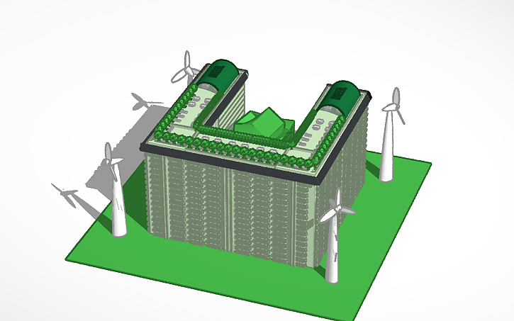 3D design Green. Building Prototype - Tinkercad