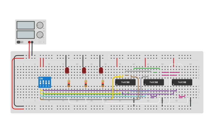 Circuit design 1 Bit Magnitude Comparator | MP - Tinkercad