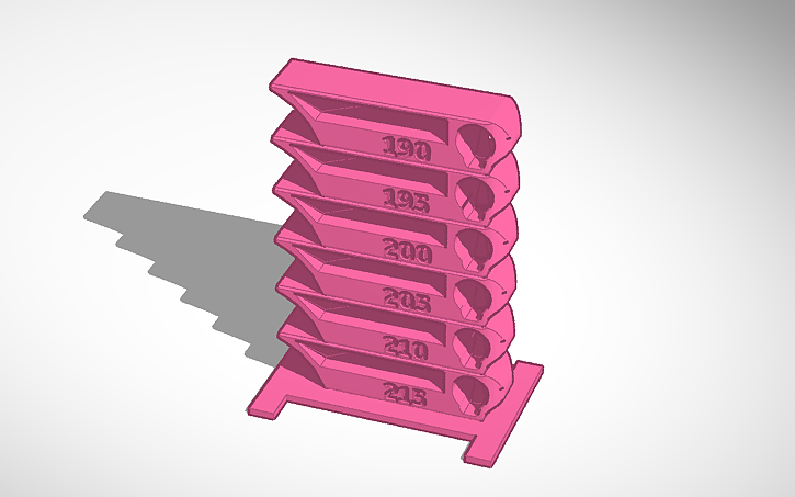 3D design Temperature Tower PLA - Tinkercad