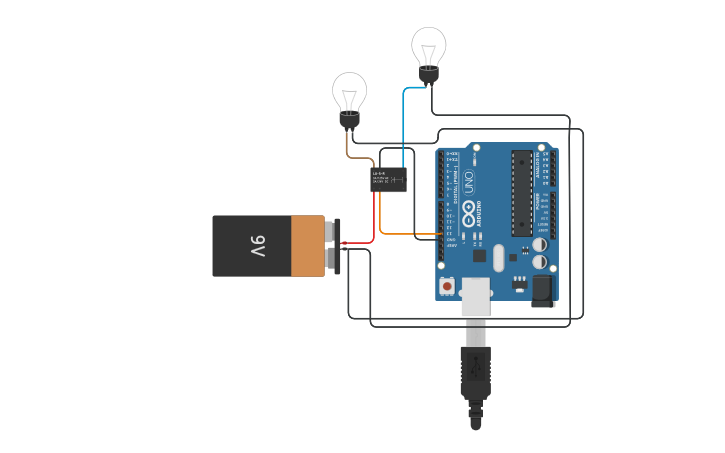 Circuit design Relé - Tinkercad