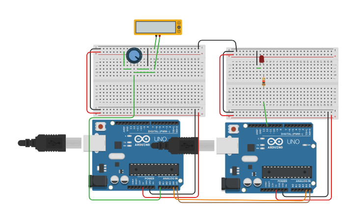 Circuit design task 1 I2C - Tinkercad