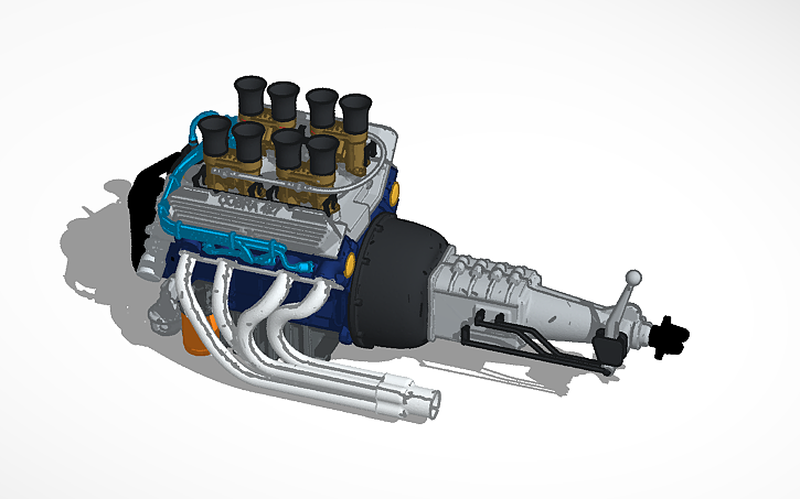 3D design Ford 427ci Cobra V8 engine - Tinkercad