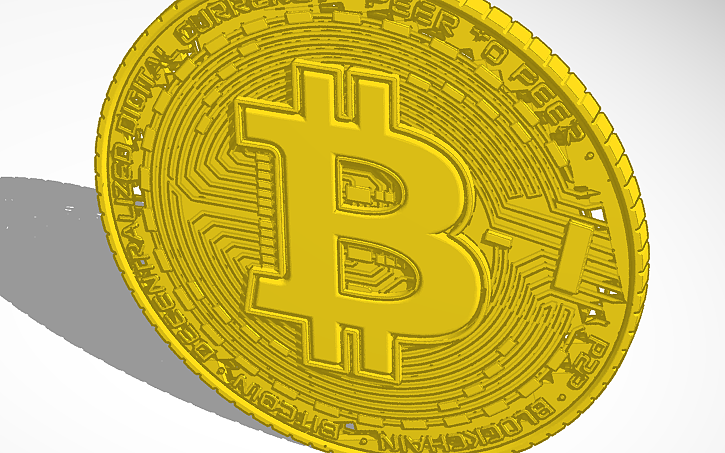 3D design Bitcoin - Tinkercad