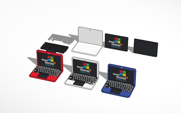 3D design Laptop (With Different Variations) | Tinkercad