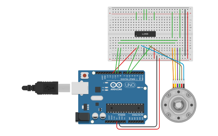 Circuit design Projet moteur CC - Tinkercad