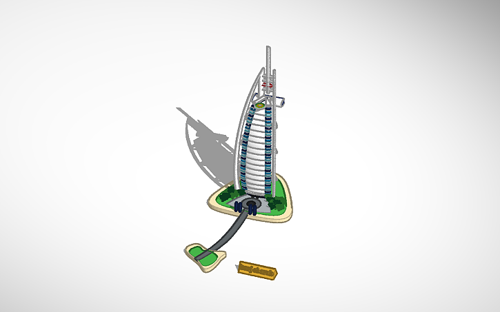 3D design Burj al arab - Tinkercad