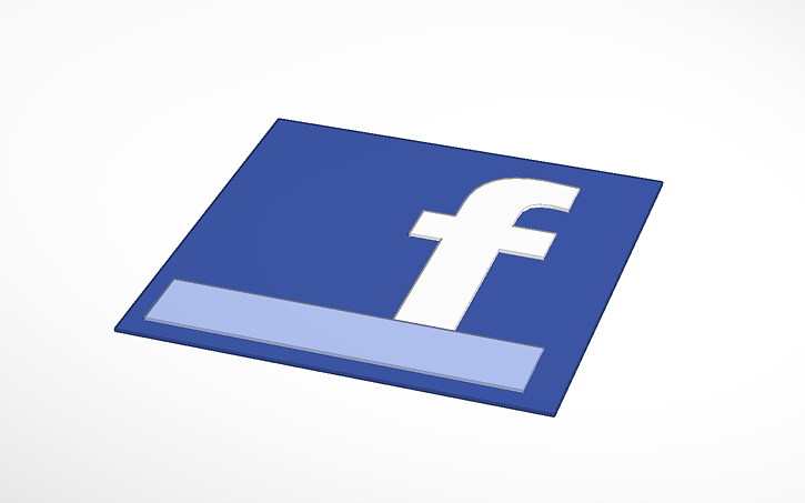 3D design Facebook Logo | Tinkercad