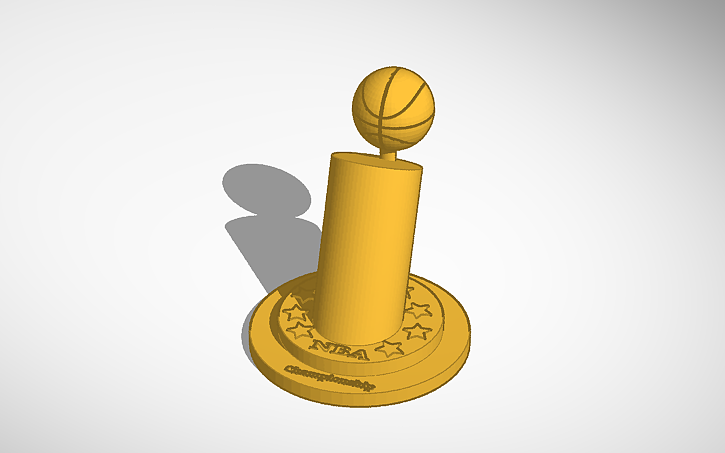 3D design NBA championship trophy - Tinkercad