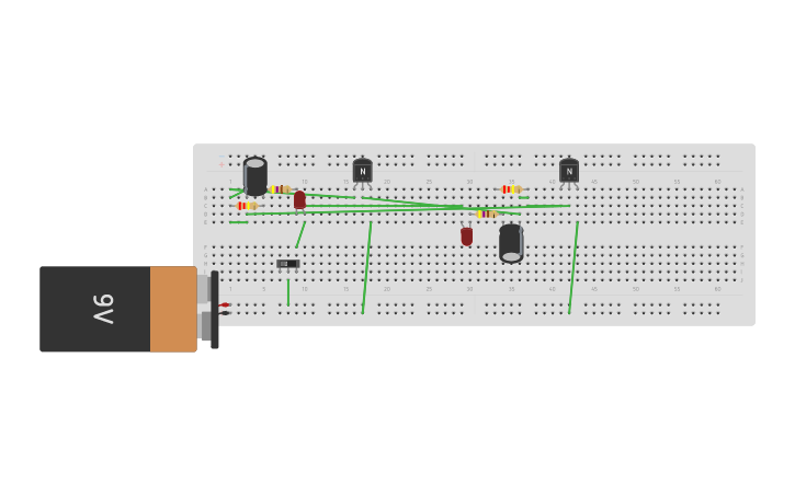 Circuit design Blinking LED - Tinkercad