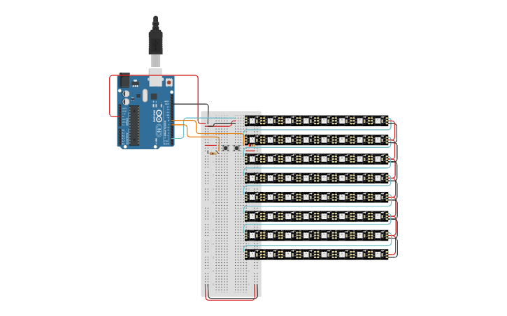 Circuit design Snake - Tinkercad