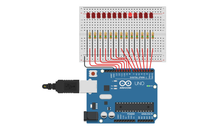Circuit design Knight Rider - Kit - Tinkercad