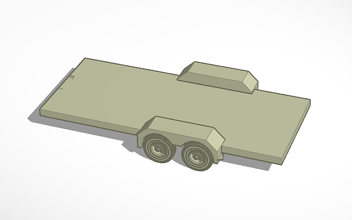 3D design Trailer Template - Tinkercad