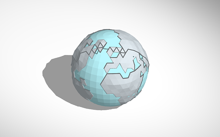 3D design Planet Earth - World Low Poly | Tinkercad