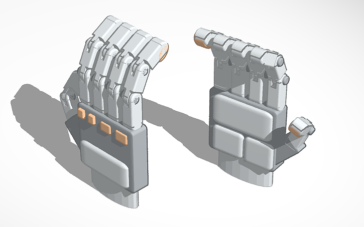 3D design Robot hand - Tinkercad