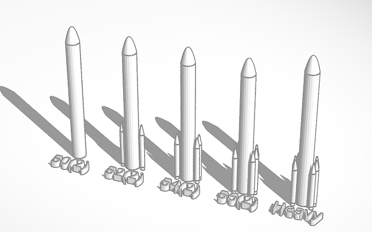 3D design Vulcan Centaur Rocket - Tinkercad
