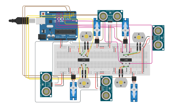 Circuit design Simulation Robotic Arms - Tinkercad Circuit design Simulation Robotic Arms - Tinkercad