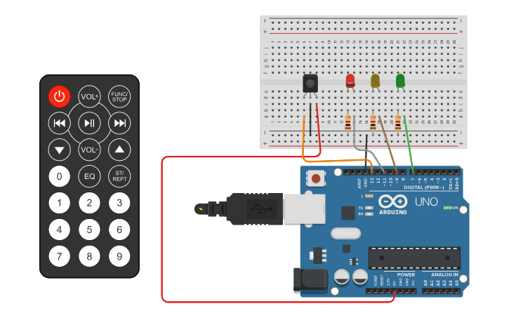Circuit design IR Remote-Controlled LED System using Arduino Uno ...