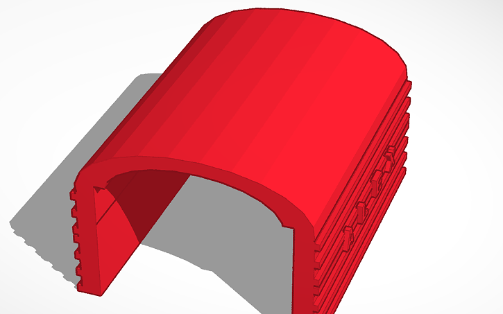 3D design Tunnel overlay for wooden train tracks - Tinkercad