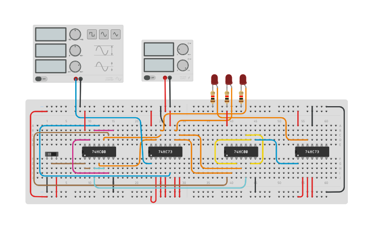 Circuit Design Up Down Counter Tinkercad