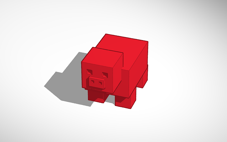 3D design Minecraft Pig | Tinkercad