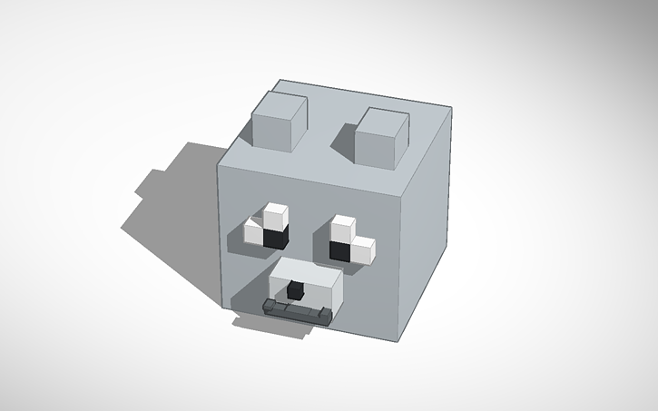 3D design Cute Minecraft Dog! | Tinkercad