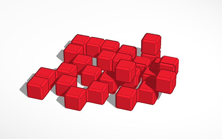 3D design rubik's bricks_1st - Tinkercad