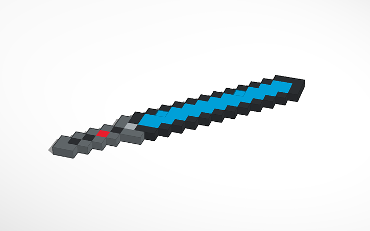 3D design Lightsaber Pixel Art - Tinkercad
