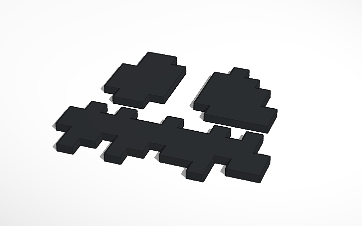 3D design minecraft pumpkin face - Tinkercad