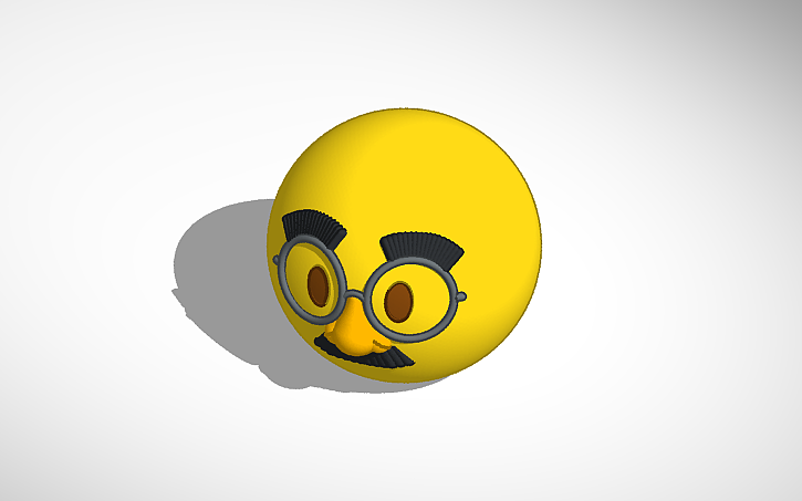 3D design Disguised Face Emoji - Tinkercad