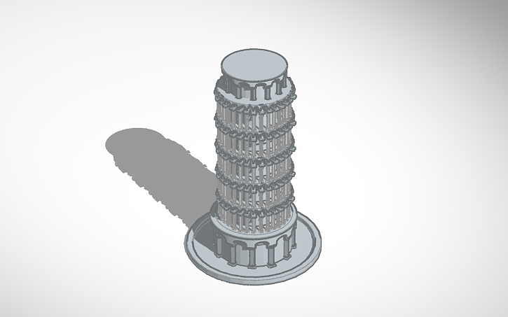 3D design Tower Of Pisa - Tinkercad