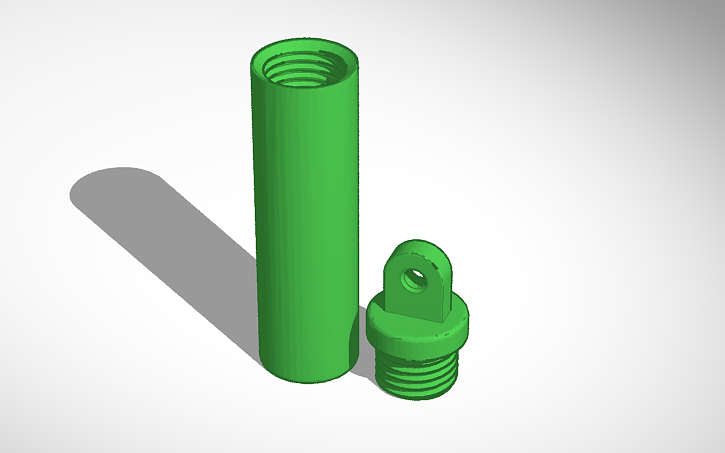 3D design Two Pill Holder Keychain - Tinkercad