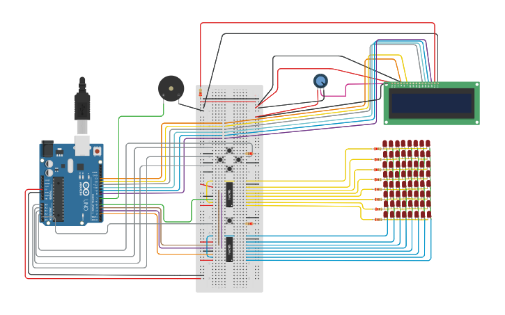 Circuit design Group 1 - Snake Game - Tinkercad