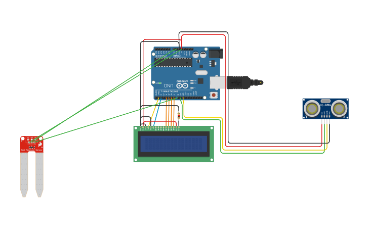 Circuit Design Copy Of Arduino Ultrasonic Distance Sensor Tinkercad