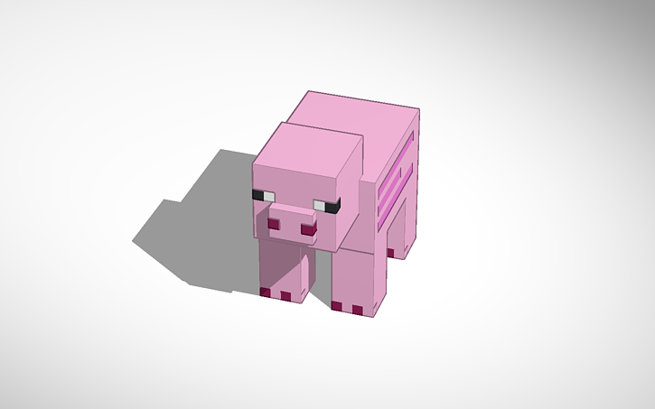 3D design Cerdo minecraft - Tinkercad