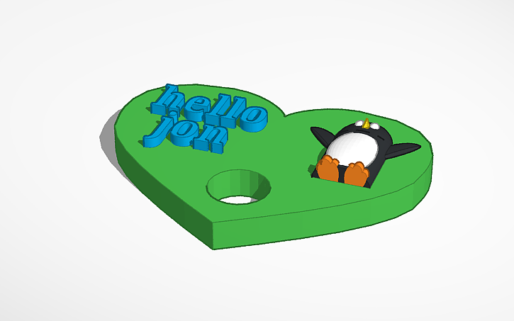 3D design cute Keychain - Tinkercad