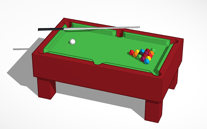 3D design BILLIARDS - Tinkercad