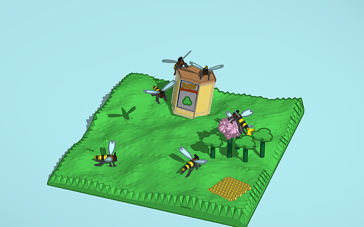 3D design some bees I made :D - Tinkercad