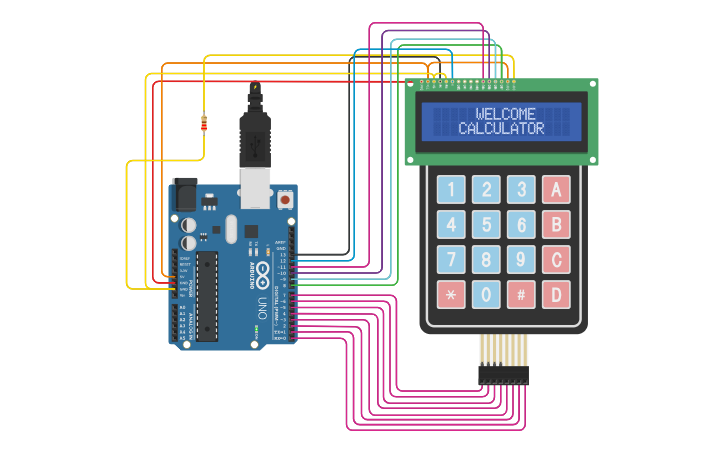 Circuit design CALCULATOR - Tinkercad
