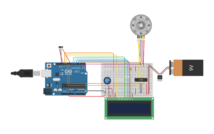 Circuit design Encoder - Tinkercad