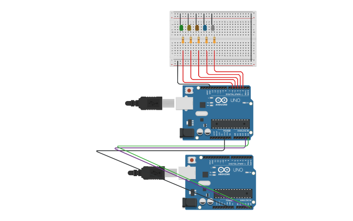 Circuit Design Copy Of Comunicación Dos Arduino I2c Tinkercad