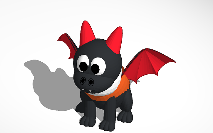 3D design Smol bat is ready for hallowween | Tinkercad