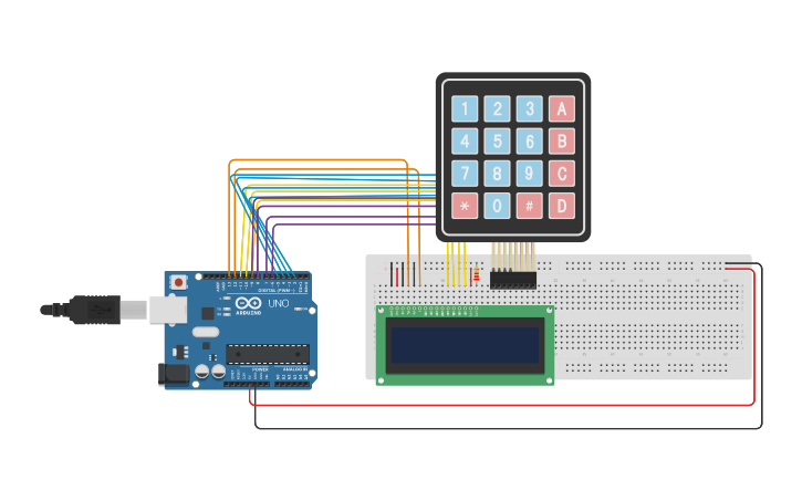 Circuit design Copy of lcd+keypad | Tinkercad