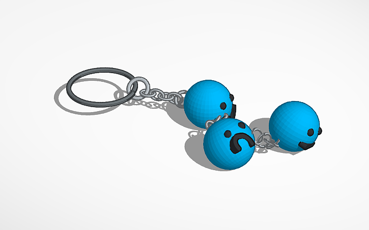 3D design long face chain! - Tinkercad