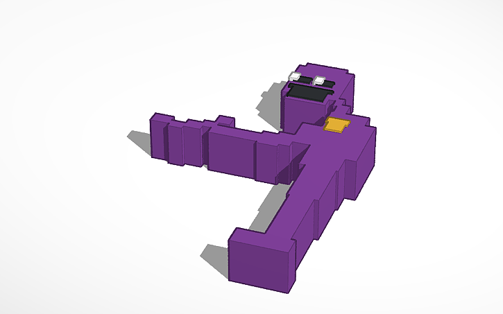3D design 8-Bit Purple Guy (Save Them Minigame) - Tinkercad