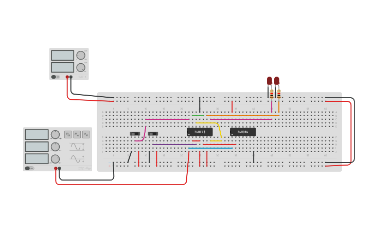Circuit design master slave jk - Tinkercad