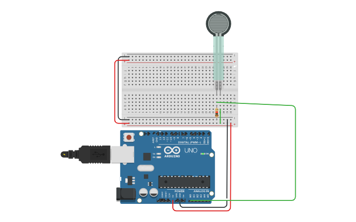 Circuit design 力感測 - Tinkercad