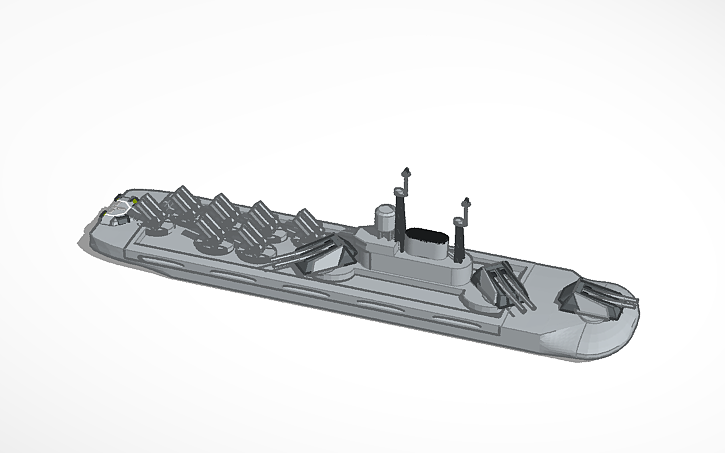 3D design Mortar Ship - Tinkercad
